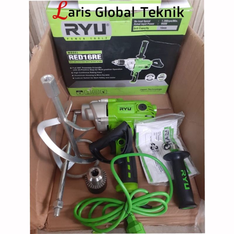 Jual Tekiro RYU RED16RE Mixer/ Pengaduk Cat Ryu RED 16 RE/ electric ...