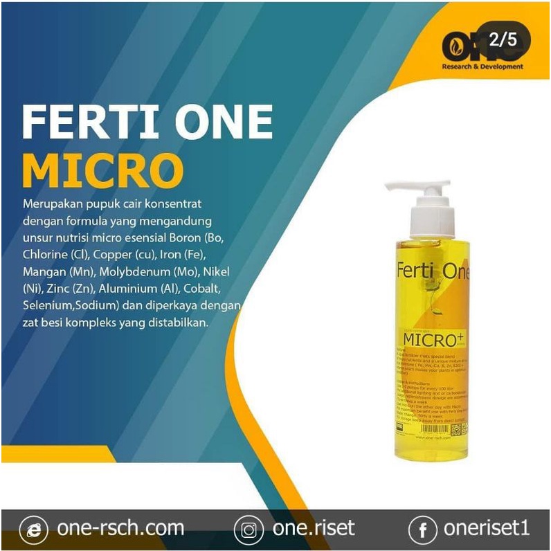 Jual Ferti One Micro 100ml Pupuk Cair Aquascape 100 ml Pukcir Mikro ...