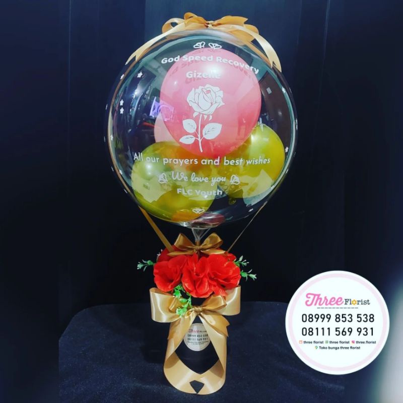 Jual box bunga balon / ucapan get well soon / ucapan lahiran / ucapan ...