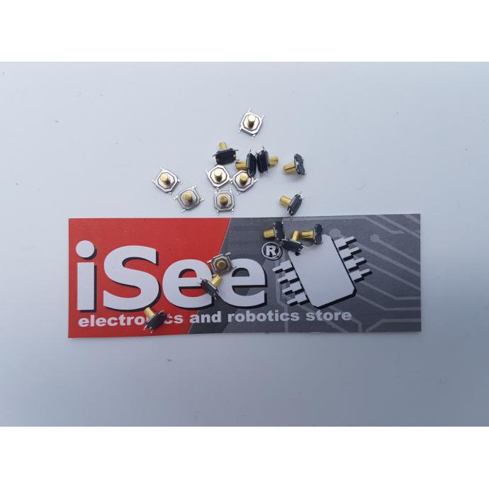 Jual Push Button Touch 5X5X4.3Mm 4P 4 Pin Four Leg Switch Metal Copper ...