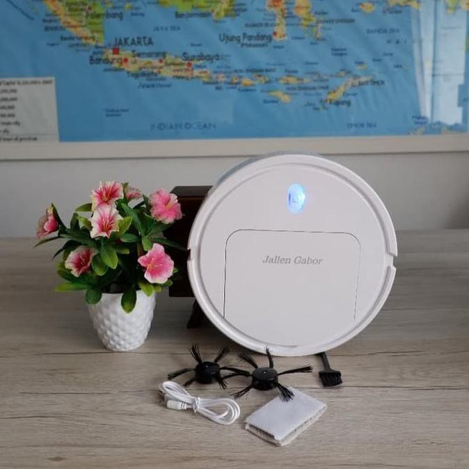 Jual IS25 Jallen Gabor Vacum Robot Pembersih Debu Lantai Smart vacumm - Putih | Shopee Indonesia