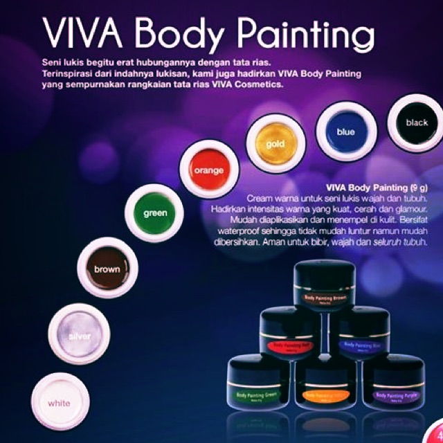 Jual Viva cosmetics face and body painting | Shopee Indonesia
