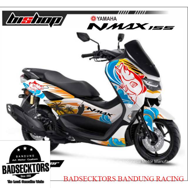 Jual Decal Yamaha NMAX 155 Sticker Full Body NMAX Motif ikan keren ...