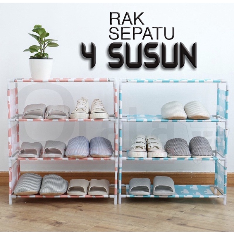 Jual [KOTAKIN] RAK SEPATU SENDAL / RAK SERBAGUNA 4 SUSUN MURAH RAK1 ...