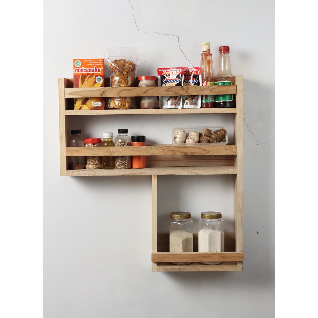Jual Rak Dinding Dapur Gantung Tempat Toples Bumbu Kecap Sutil Serok ...