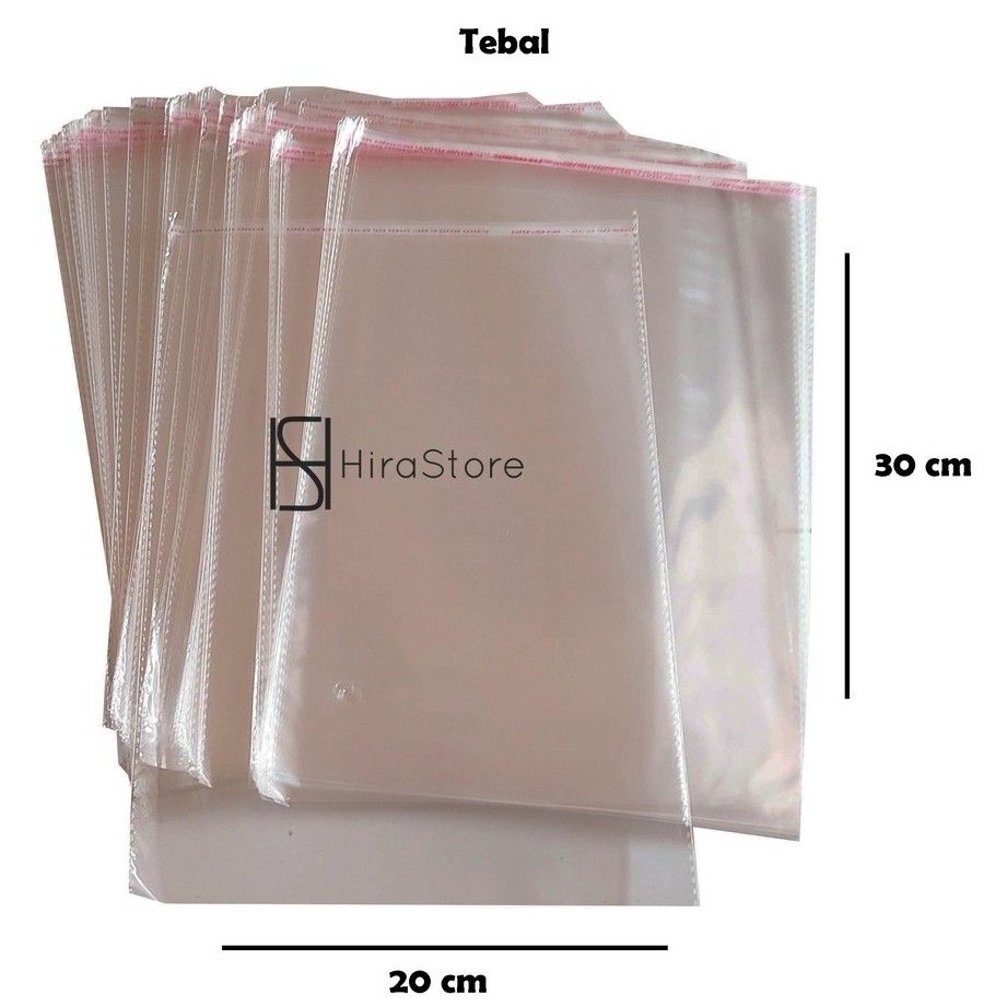 Jual Plastik OPP Baju 20 X 30 TEBAL/ Plastik baju / PLastik Sandal ...