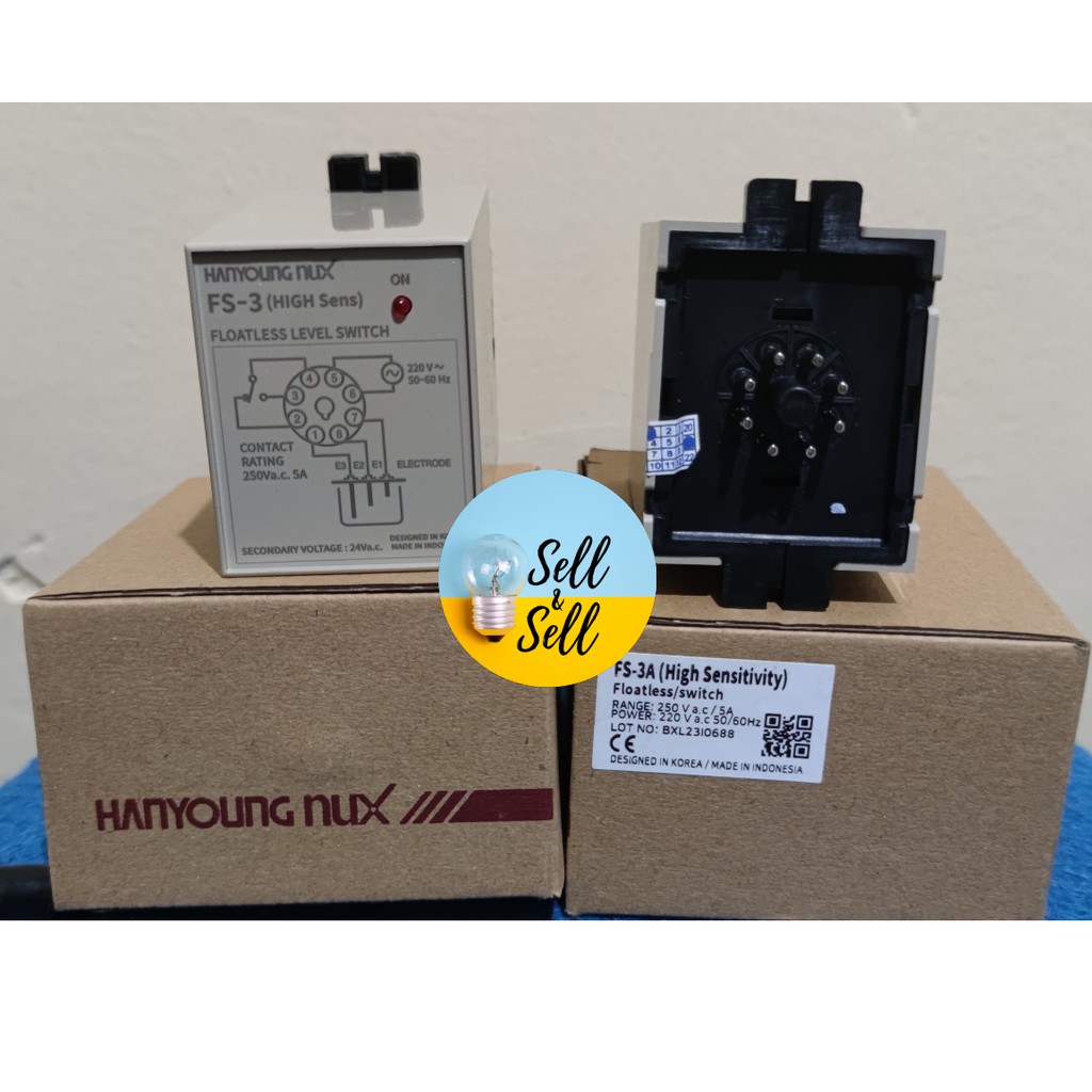 Jual Floatless Level Switch FS-3 Hanyoung Nux (220VAC) / WLC Hanyoung ...