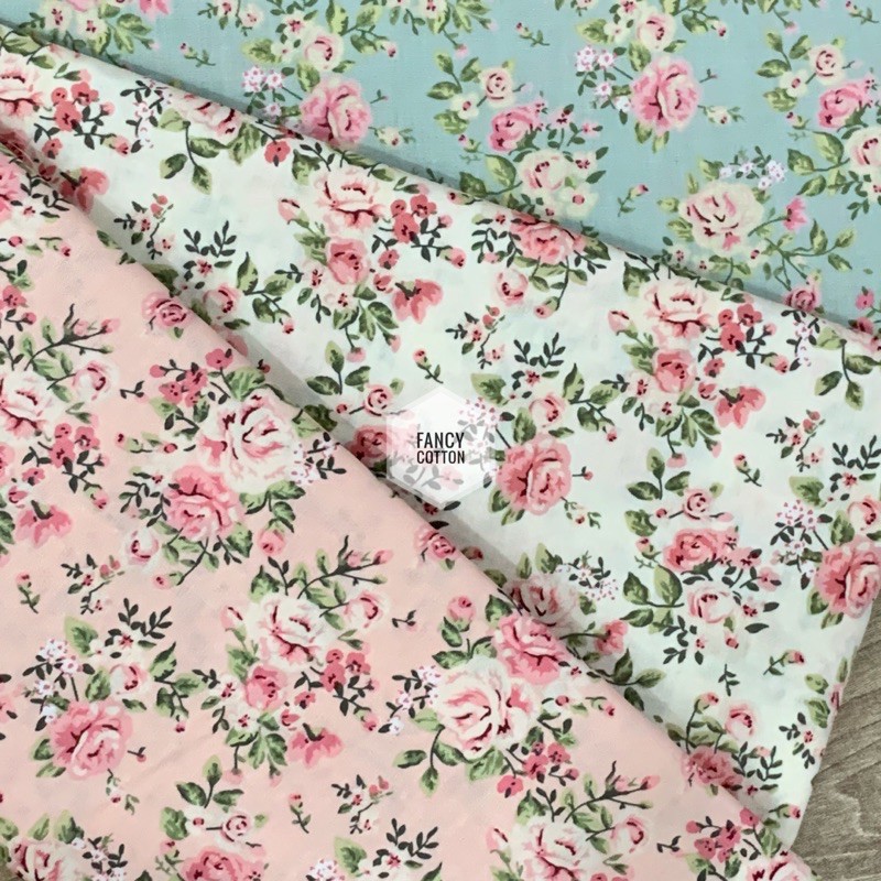 Jual Kain Katun Jepang motif bunga shabby tokai senko | Shopee Indonesia