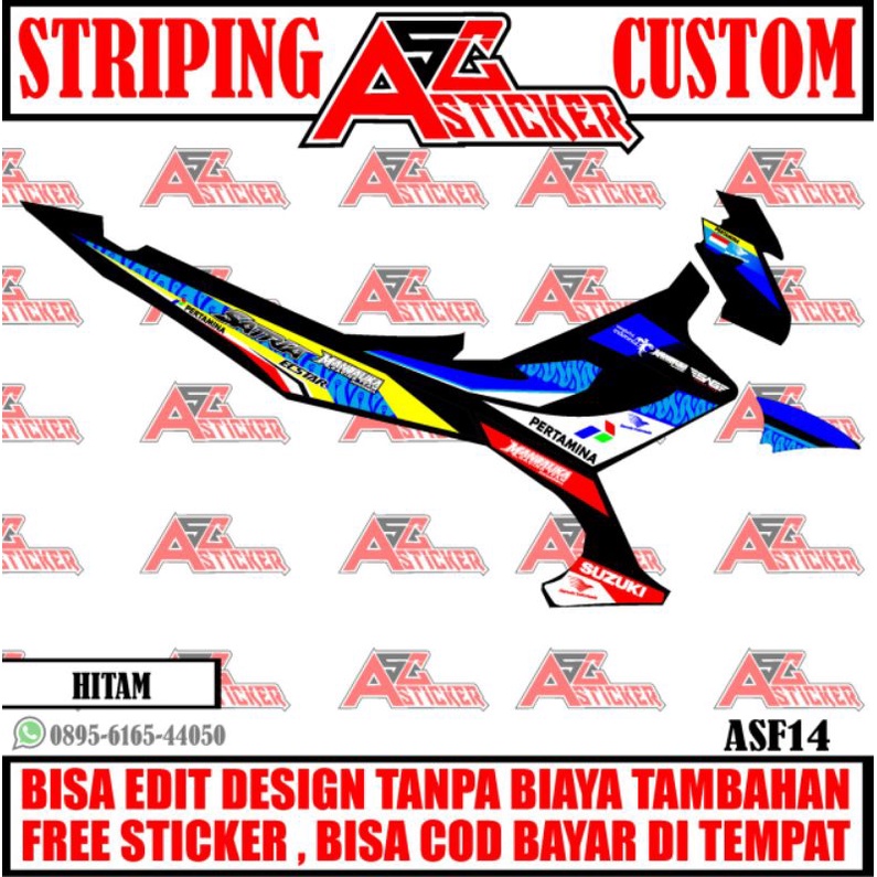Jual STRIPING SATRIA FU FACELIFT BISA CUSTOM EDIT DESIGN / MANDALIKA ...