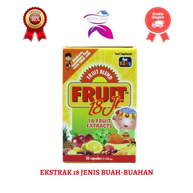Jual Fruit 18 Junior Ekstrak 18 Jenis Buah-Buahan / Suplemen Anak 30 ...