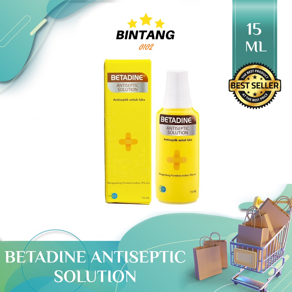 Jual Betadine 15 mL - Antiseptik untuk Luka Lecet, Luka Jatuh, Luka ...