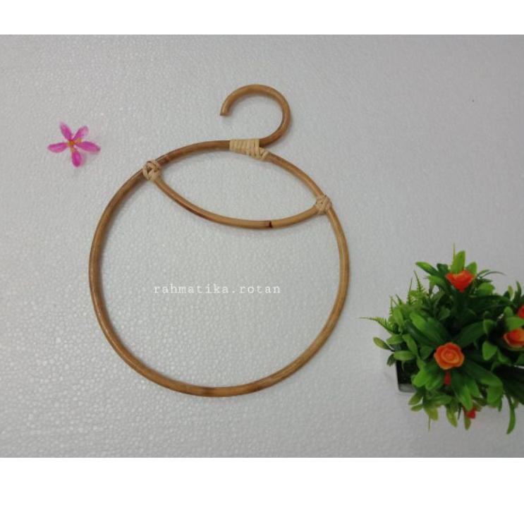 Jual gantungan rotan bulat diameter 30cm/hanger bulat/hanger jilbab ...