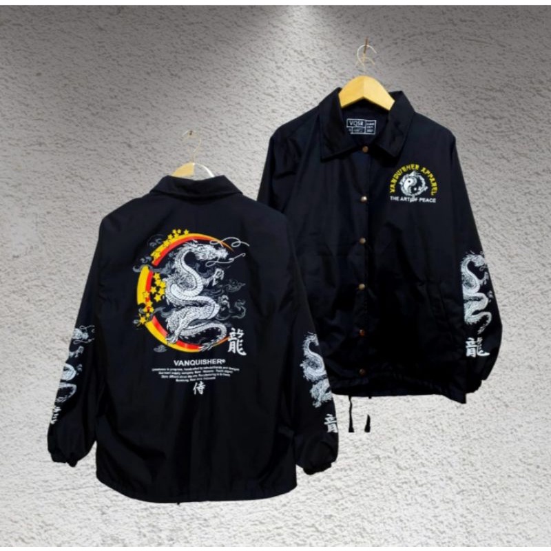 Jual JAKET COACH PRIA NAGA HITAM / JAKET PRIA NAGA HITAM TERBARU/ JAKET ...