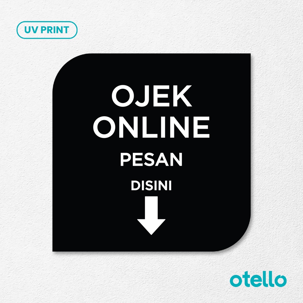 Jual Ojek Online Pesan Disini Sign Board Akrilik Tempel Sign Papan ...