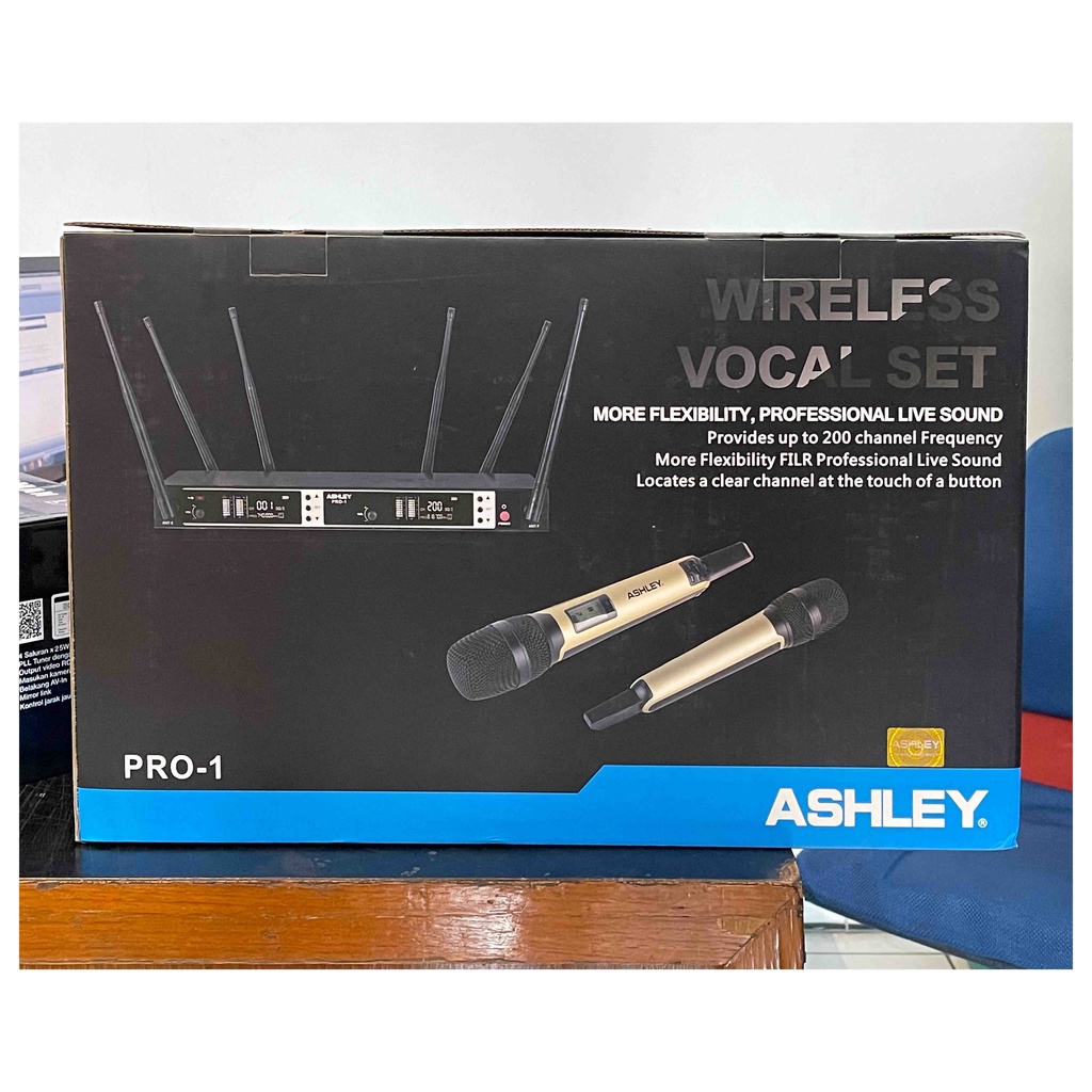 Jual Ashley Pro 1 Wireless Microphone Vocal SET | Shopee Indonesia