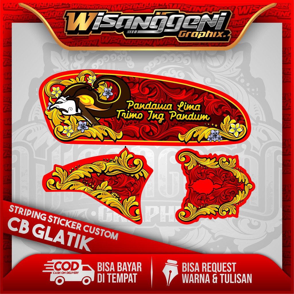 Jual STRIPING STICKER DECAL HONDA CB 100 CB GLATIK CUSTOM 15 | Shopee ...
