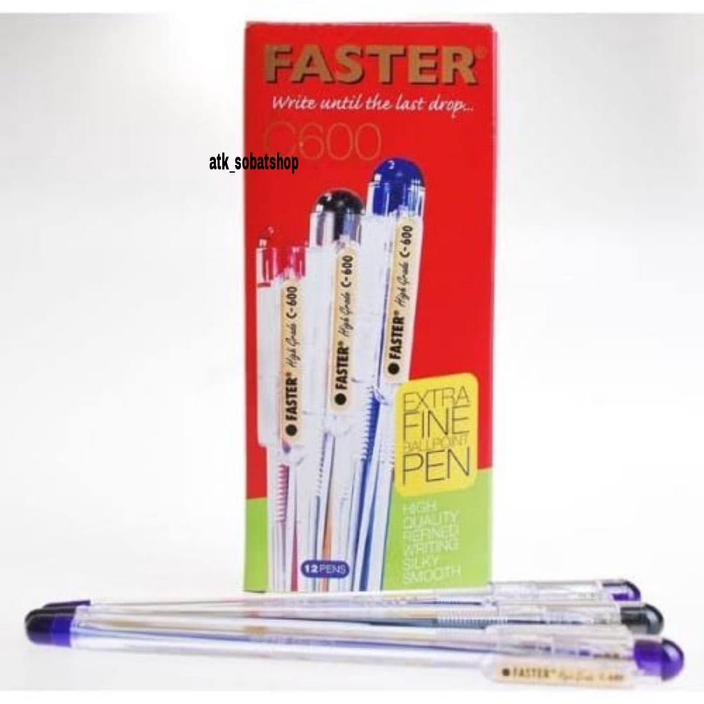 Jual Pulpen /Ballpen/Pen FASTER C-600 Original / (1 PCS) | Shopee Indonesia