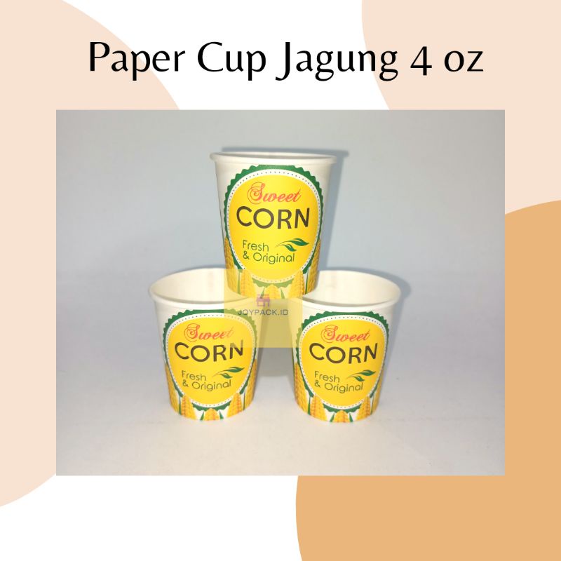 Jual Paper Cup Jagung 4 oz / Jasuke / Gelas Kertas | Shopee Indonesia