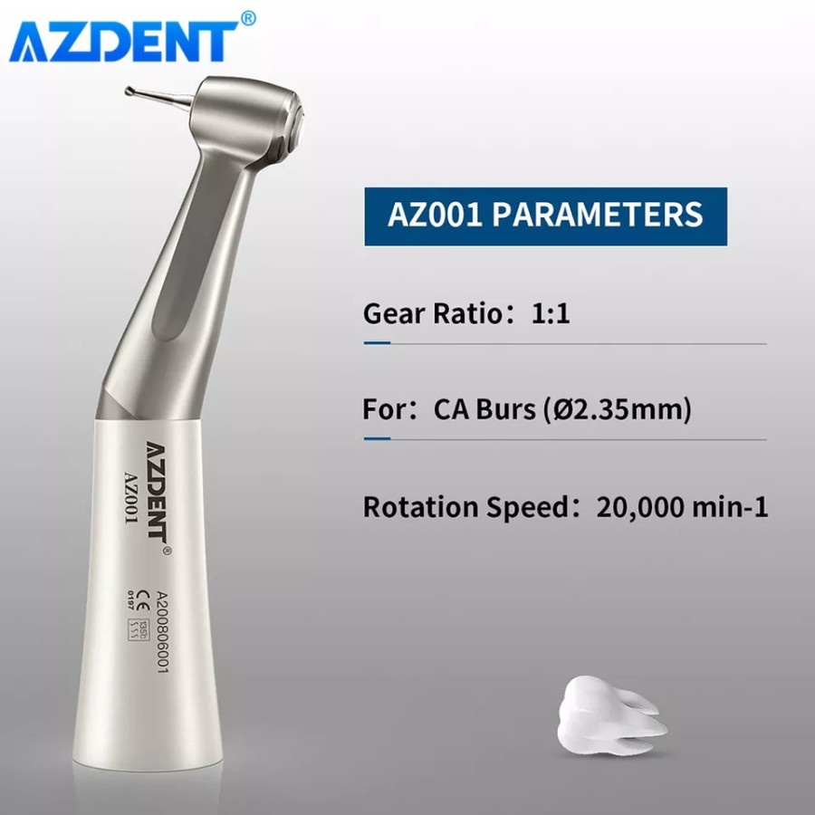 Jual handpiece dental gigi contra angle low speed push button azdent ...