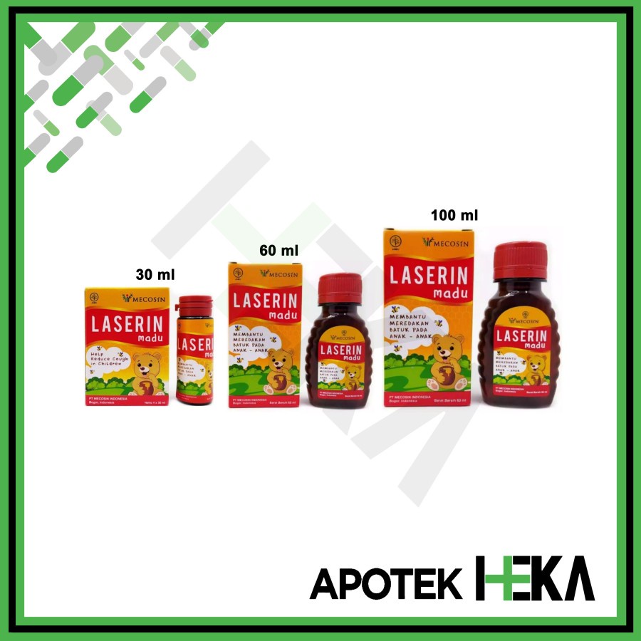 Jual Laserin Madu 30 / 60 / 100 ml - Obat Batuk Anak Tenggorokan Gatal ...