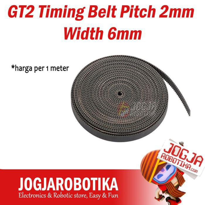 Jual GT2 Timing Belt Pitch 2mm Width 6mm | Shopee Indonesia