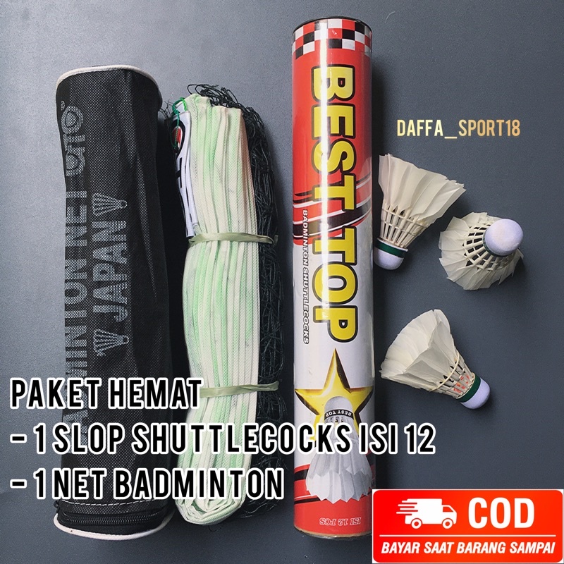 Jual Paket Hemat 1 Net / Jaring Badminton Bulutangkis Dan 1 Slop ...