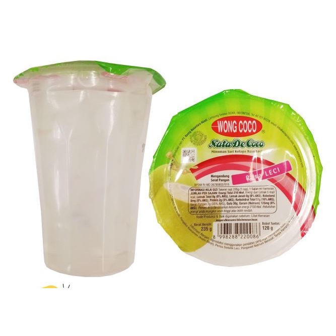 Jual Sari Kelapa Wong Coco Nata De coco Rasa Leci 235 Gram | Shopee ...