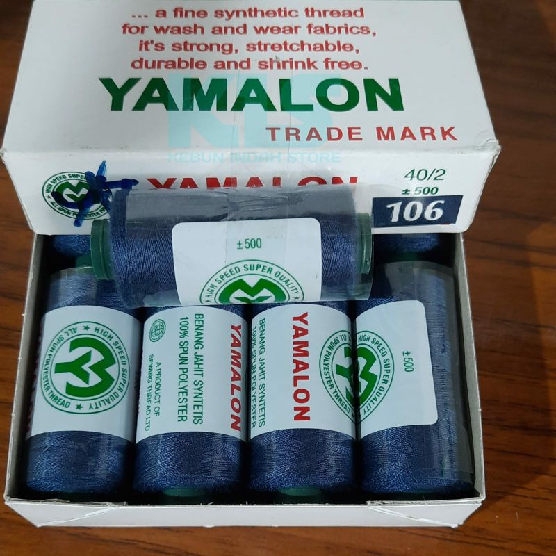 Jual [2/5] Benang Jahit Yamalon 500yds Biru Lengkap | Shopee Indonesia