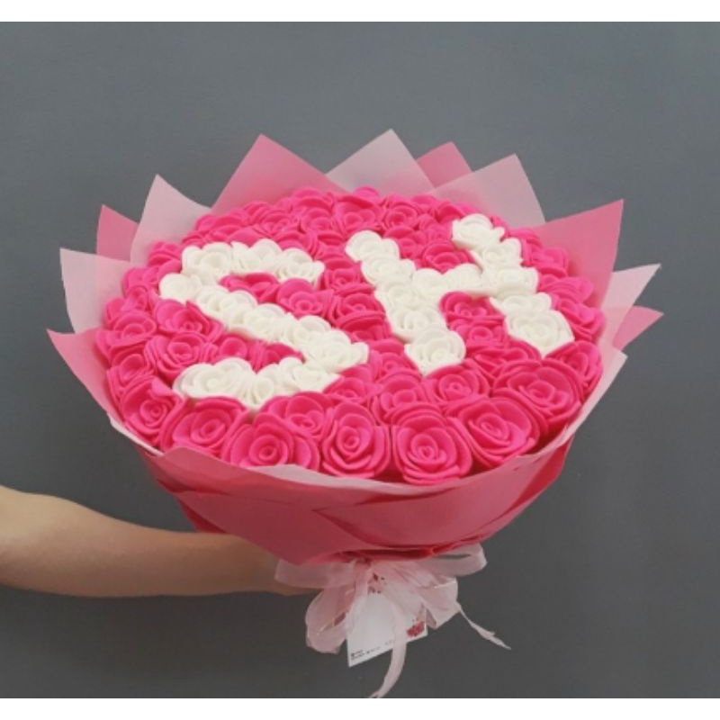 Jual buket bunga inisial nama xl | Shopee Indonesia