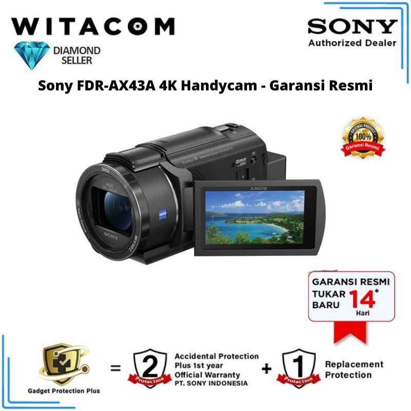 Jual Sony FDR AX43A 4K Handycam Camcorder Sony AX43 A FDRAX43A - Garansi Resmi | Shopee Indonesia