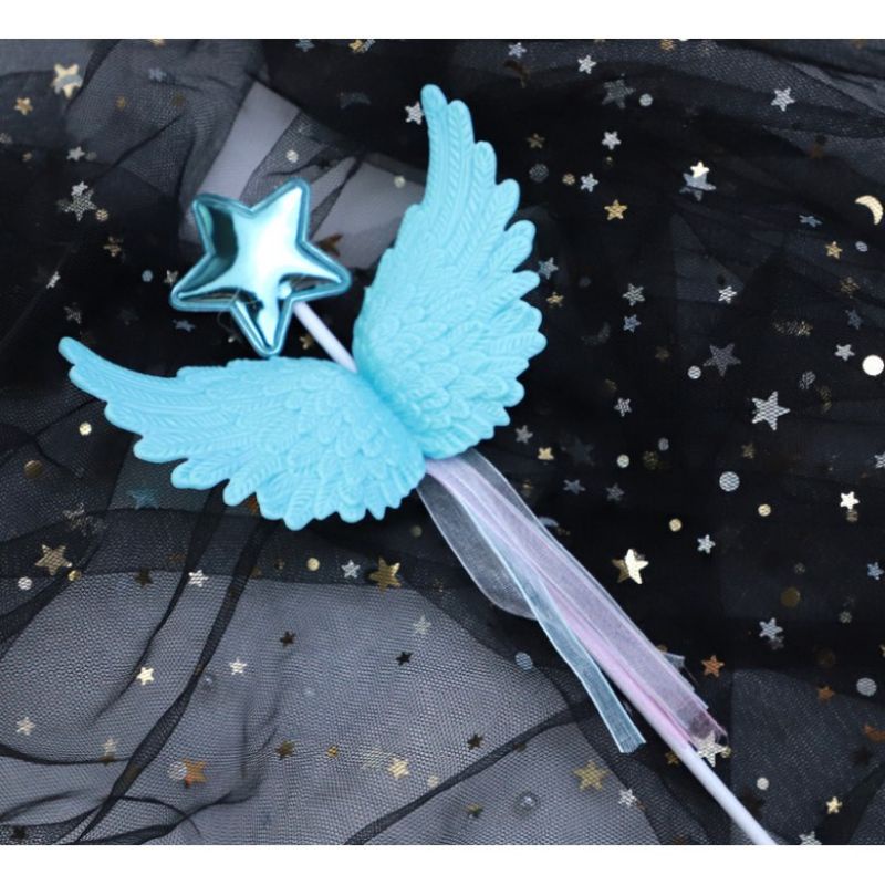 Jual ANGEL WINGS WITH STAR TOPPER CAKE SAYAP BULU PERI | Shopee Indonesia