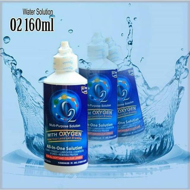 Jual TERMURAH Cairan Pembersih Softlens O2 160ml with Oxygen / Air ...