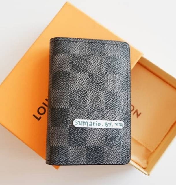 Jual DOMPET KARTU CARD HOLDER HITAM MODEL TUTUP LOUIS VU**T*N Iv ...