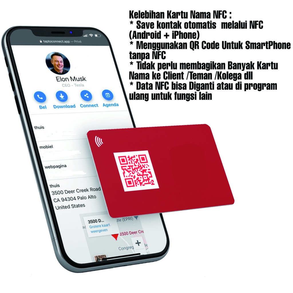 Jual Kartu Nama ID Card Digital NFC (Design Bebas) | Shopee Indonesia