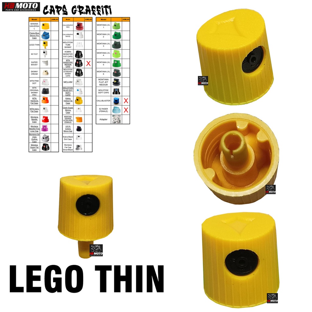 Jual Caps LEGO THIN Grafitti spray paints/LEGO THIN/Caps Grafitti/Caps ...