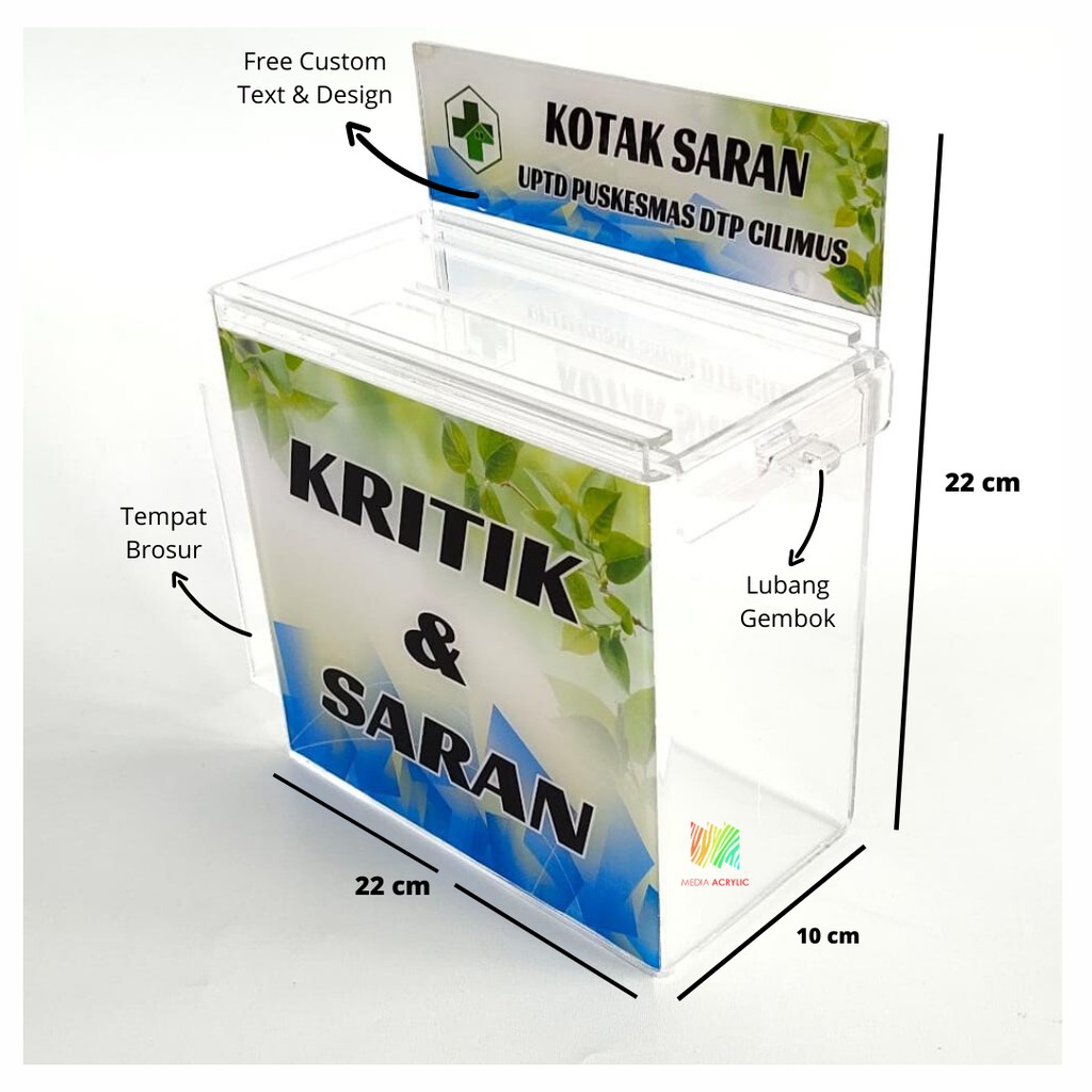 Jual AKRILIK KOTAK KRITIK SARAN AKRILIK CUSTOM | Shopee Indonesia