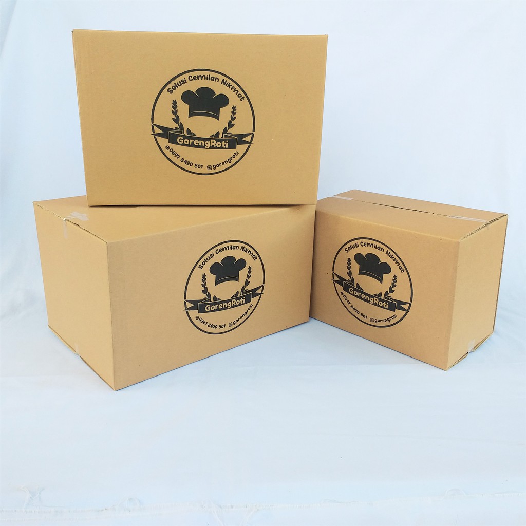 Jual Box Custom Sablon 37x25x21cm Kardus Packaging Produk Besar Packing ...