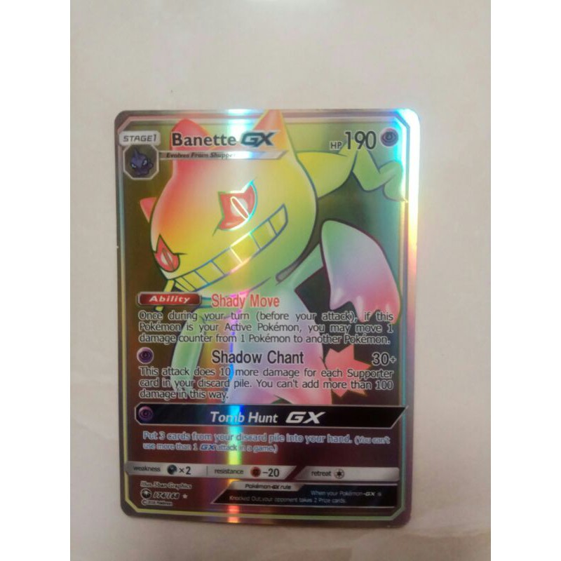 Jual Kartu Pokemon Hologram Banette GX Rainbow | Shopee Indonesia