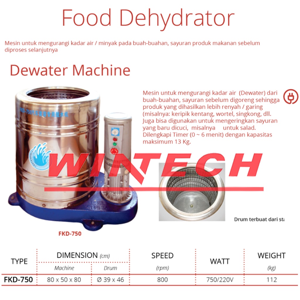 Jual GETRA FKD-750 FOOD DEHYDRATOR MESIN PENGURANG KADAR AIR Dalam ...