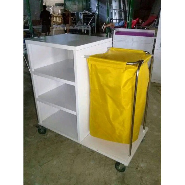 Jual Trolley Linen Troli laundry instrumen Terbuka Besi Steel | Shopee ...