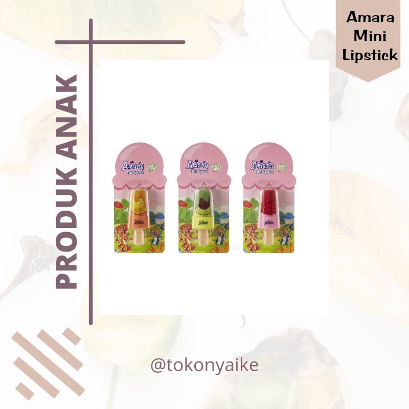 Jual Amara Mini Lipstick / Lipstick Khusus Anak / Lipstick Aman Untuk ...
