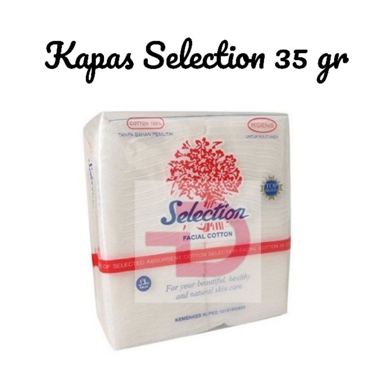 Jual KAPAS SELECTION 35gr kapas kecantikan wajah facial cotton | Shopee ...