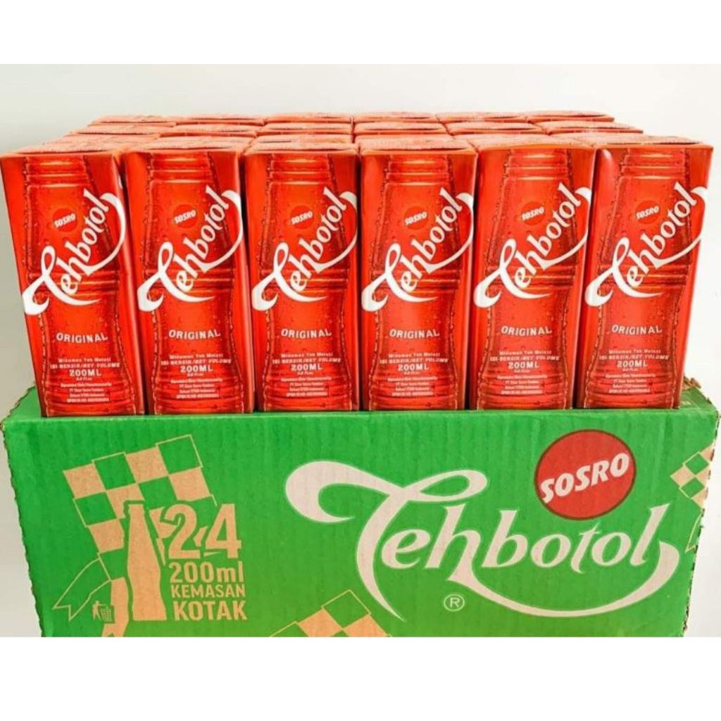 Jual TEH BOTOL SOSRO KEMASAN KOTAK TETRA 200ML MURAH 1 KARTON ISI 24 | Shopee Indonesia