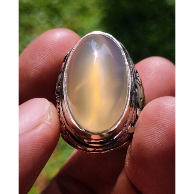 Jual Cincin Batu Akik ANGGUR KRISTAL CHALSEDONY Asli batuan alam bukan ...