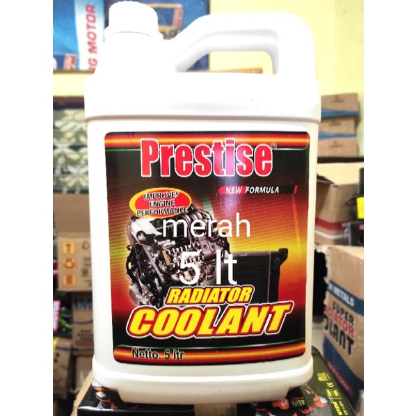 Jual promo!! air coolant air radiator prestise 5 liter warna merah dan ...