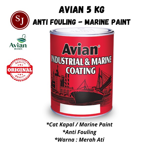 Jual AVIAN ANTI FOULING 5 KG INDUSTRIAL MARINE PAINT COATING CAT KAPAL ...