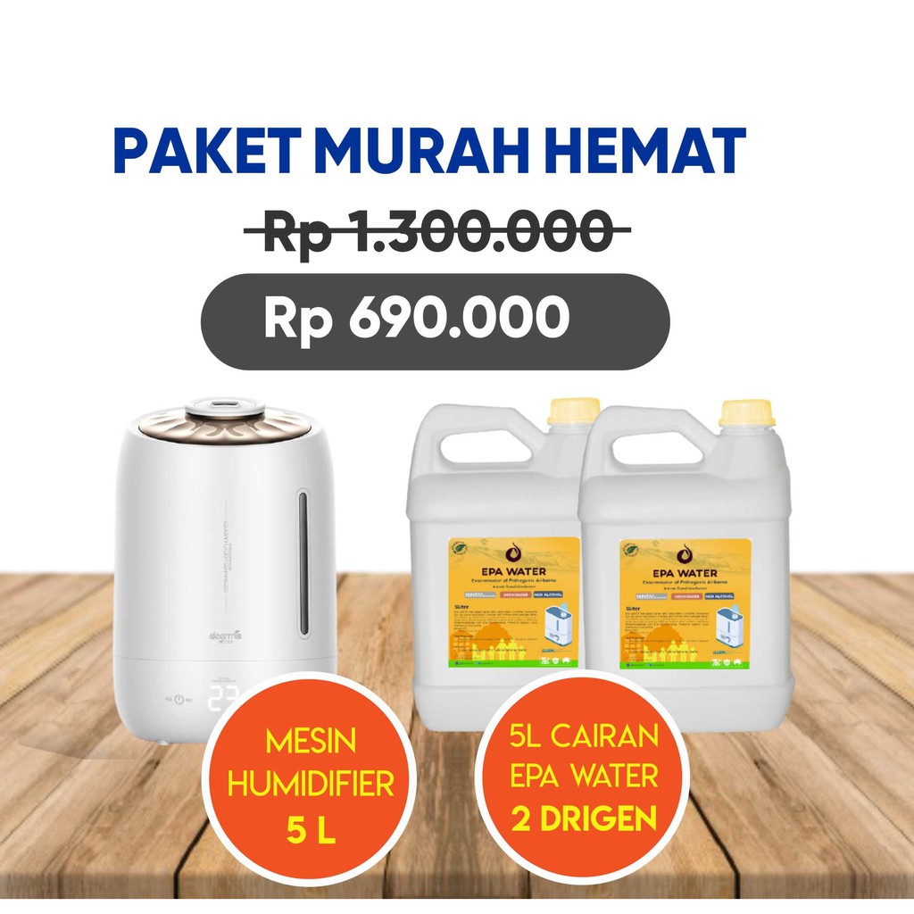Jual Paket Murah Mesin Humidifier 5 Liter dan 2 Cairan Humidifier 5 L ...