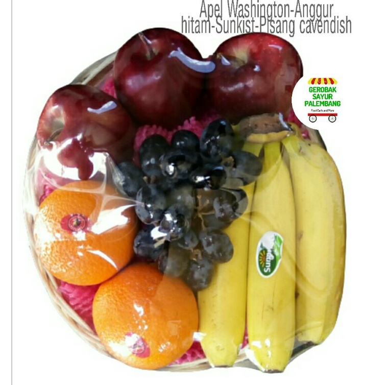 Jual Parcel Buah (Apel Washington Sunkist Anggur Hitam Pisang Cavendish ...