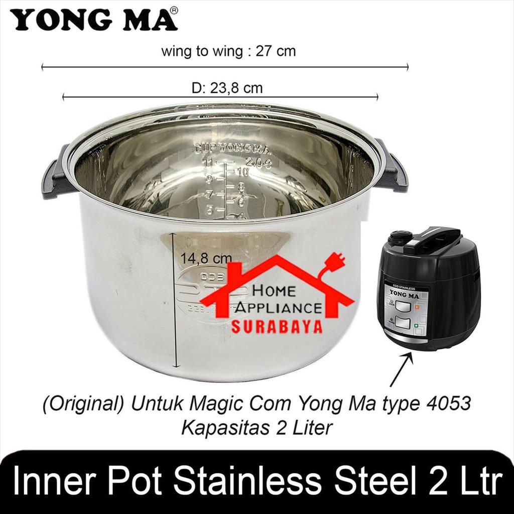 Jual Panci Magic Com Dalam - Inner Pot Stainless Steel Rice Cooker Yong ...
