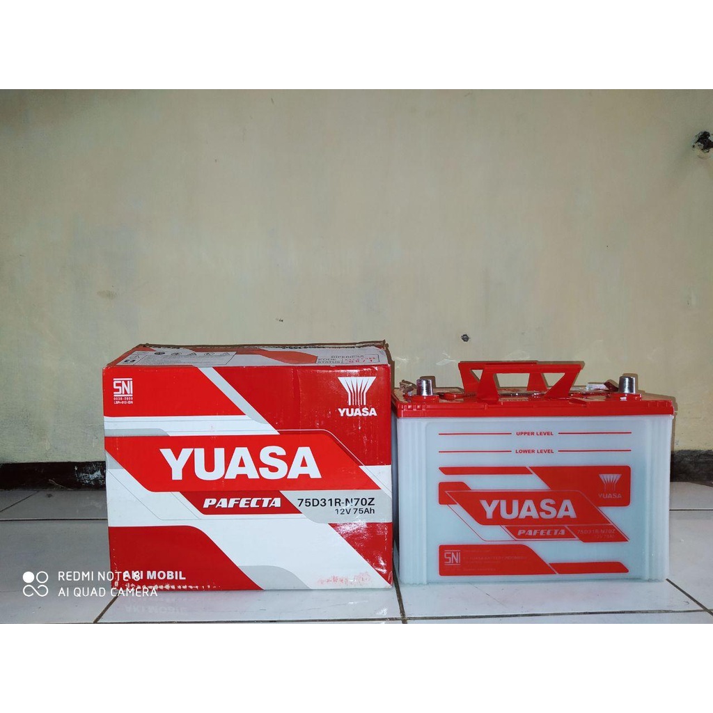 Jual AKI MOBIL YUASA N70Z 12V 75AH AKI BASAH | Shopee Indonesia